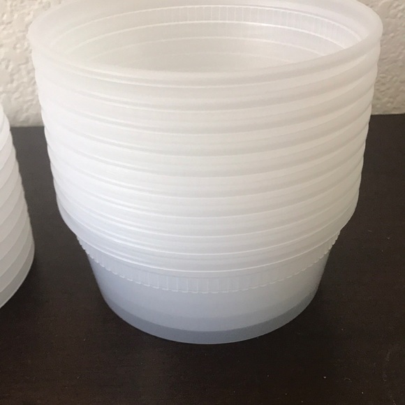 Storage & Organization | 1 Translucent 8oz Plastic Containers And Lids ...